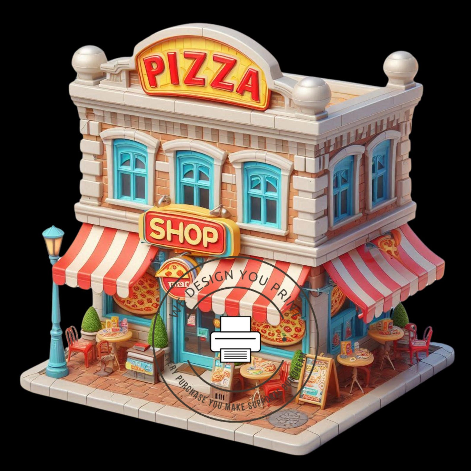 10 Vintage Pizza Shop Clipart PNG, Retro Pizza Store Illustration ...