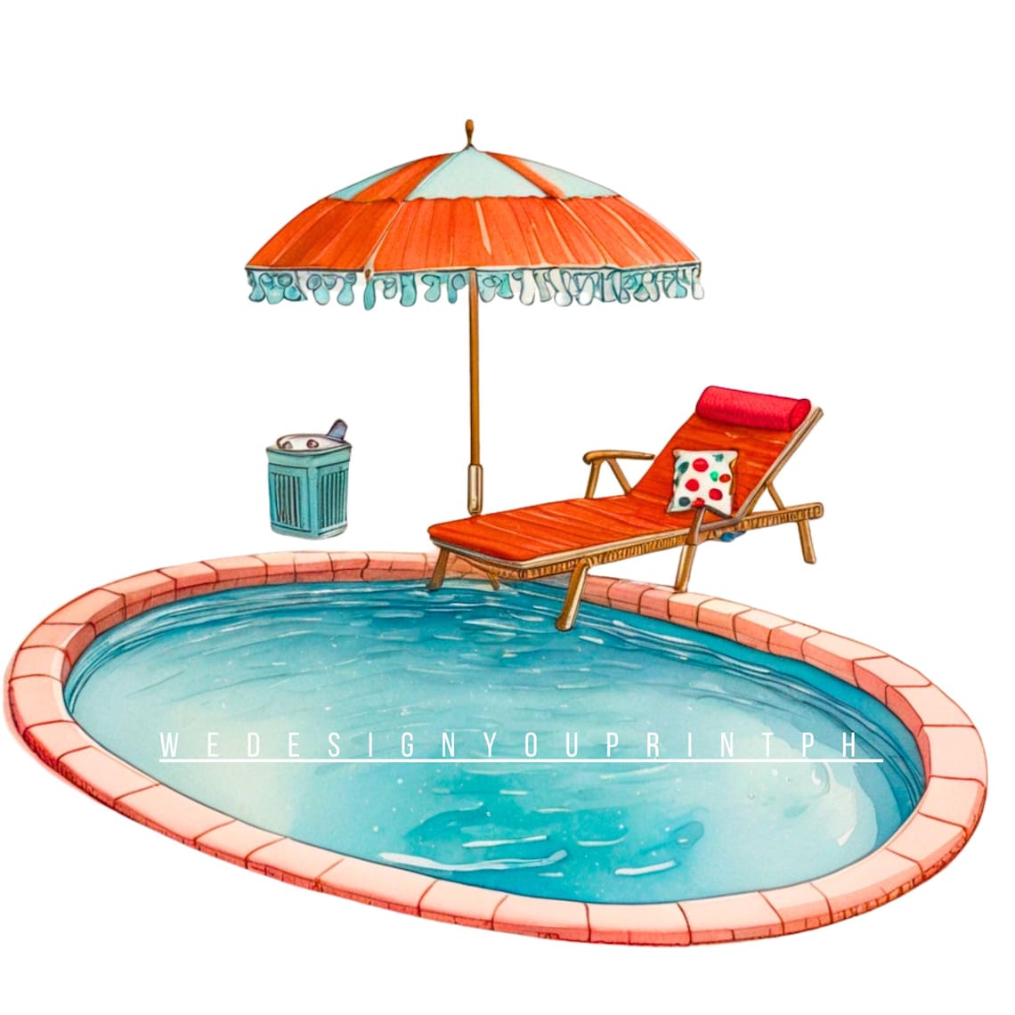 20 Summer Pool Party Clipart, Summer Swimming Pool Clipart, Summer ...