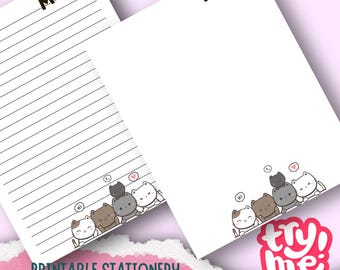 Printable Cat Stationery04 | Printable Writing Paper | Printable ...