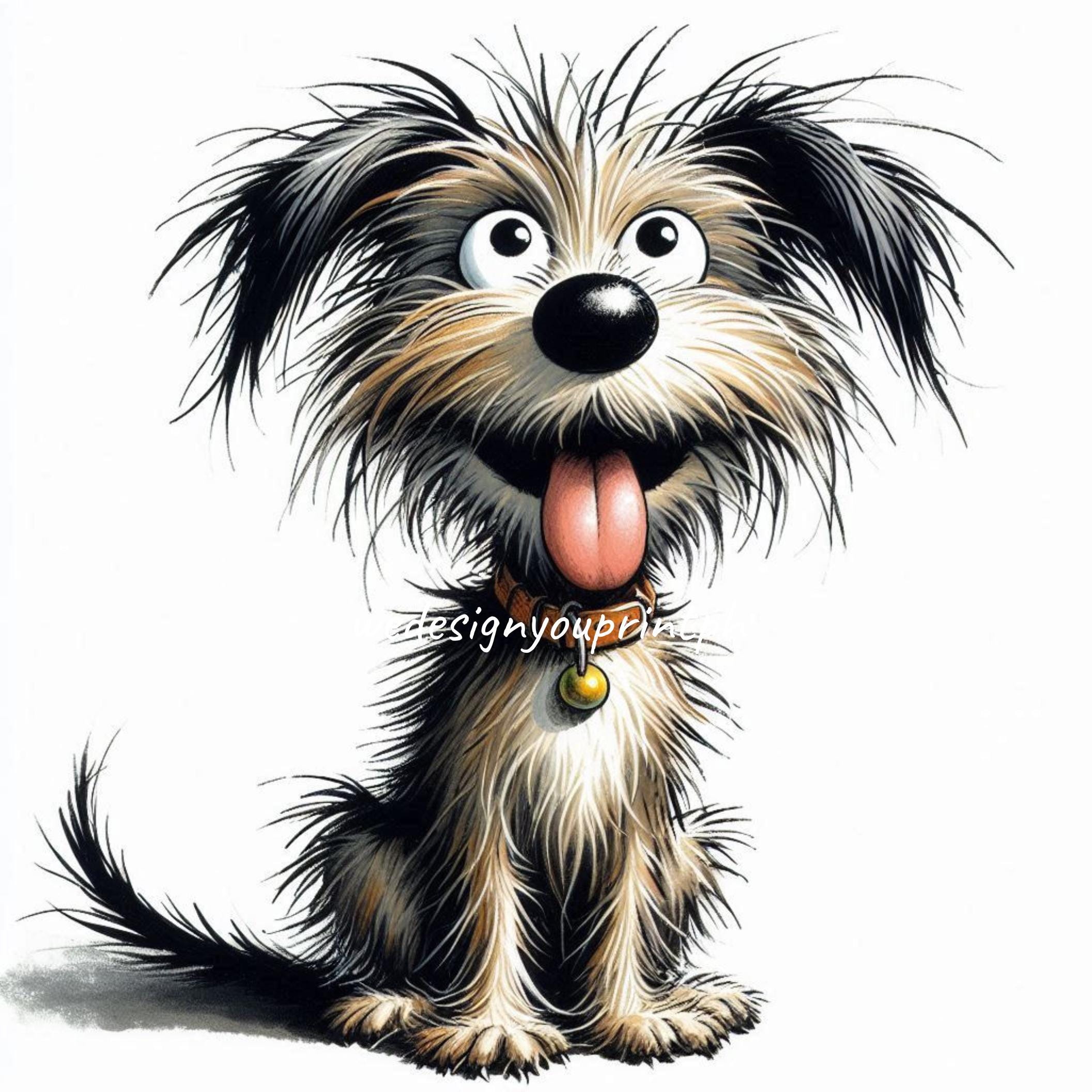 10 Cute Quirky Dog Clip Art Set Bundle JPG, Funny Pet Dog Cartoon Dogs ...