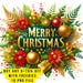 10 Merry Christmas Red Decoration Clipart PNG, Christmas Holiday Season ...