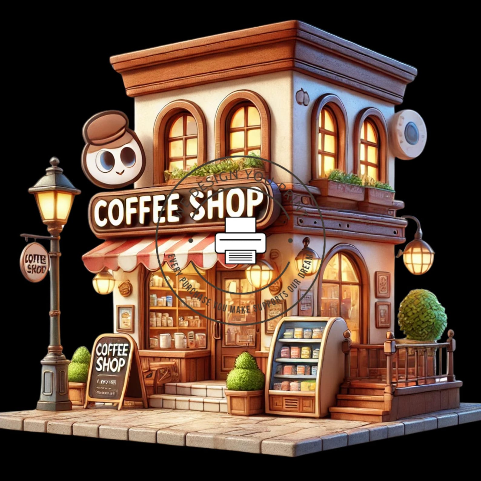 10 Coffee Shop Clip Art Set, High Quality 300 DPI PNG Transparent ...