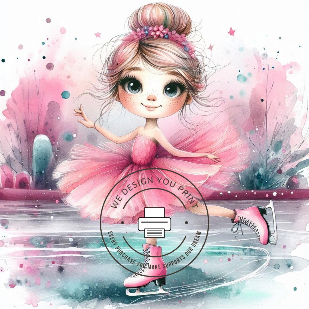 Skater Girl Clipart Set of 10 | Skating Rink Clip Art Bundle | Skating ...