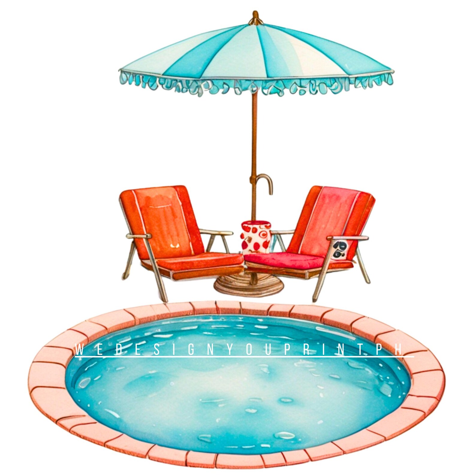 20 Summer Pool Party Clipart, Summer Swimming Pool Clipart, Summer ...