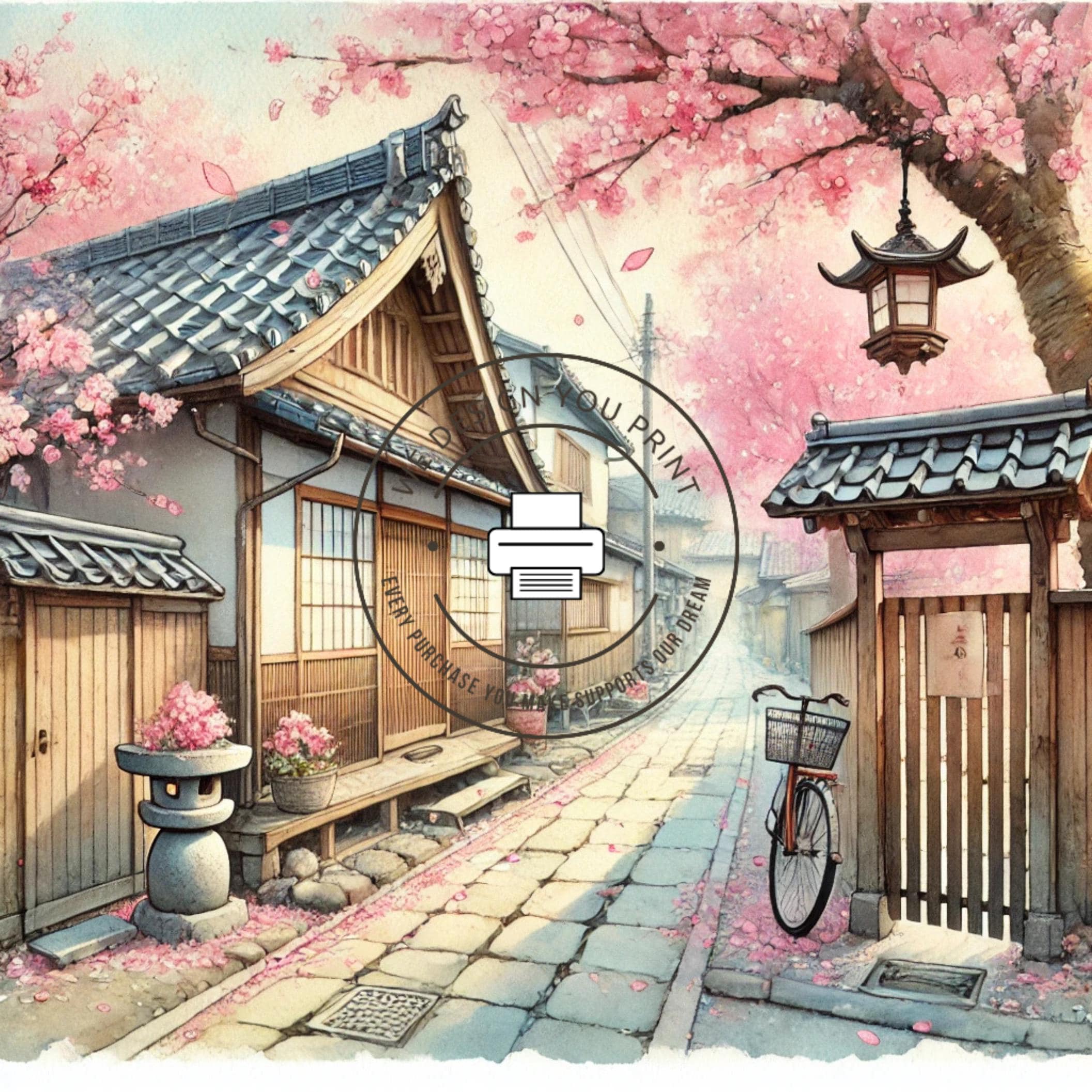 10 Streets of Japan Clip Art Set, High Quality 300 DPI JPG White ...