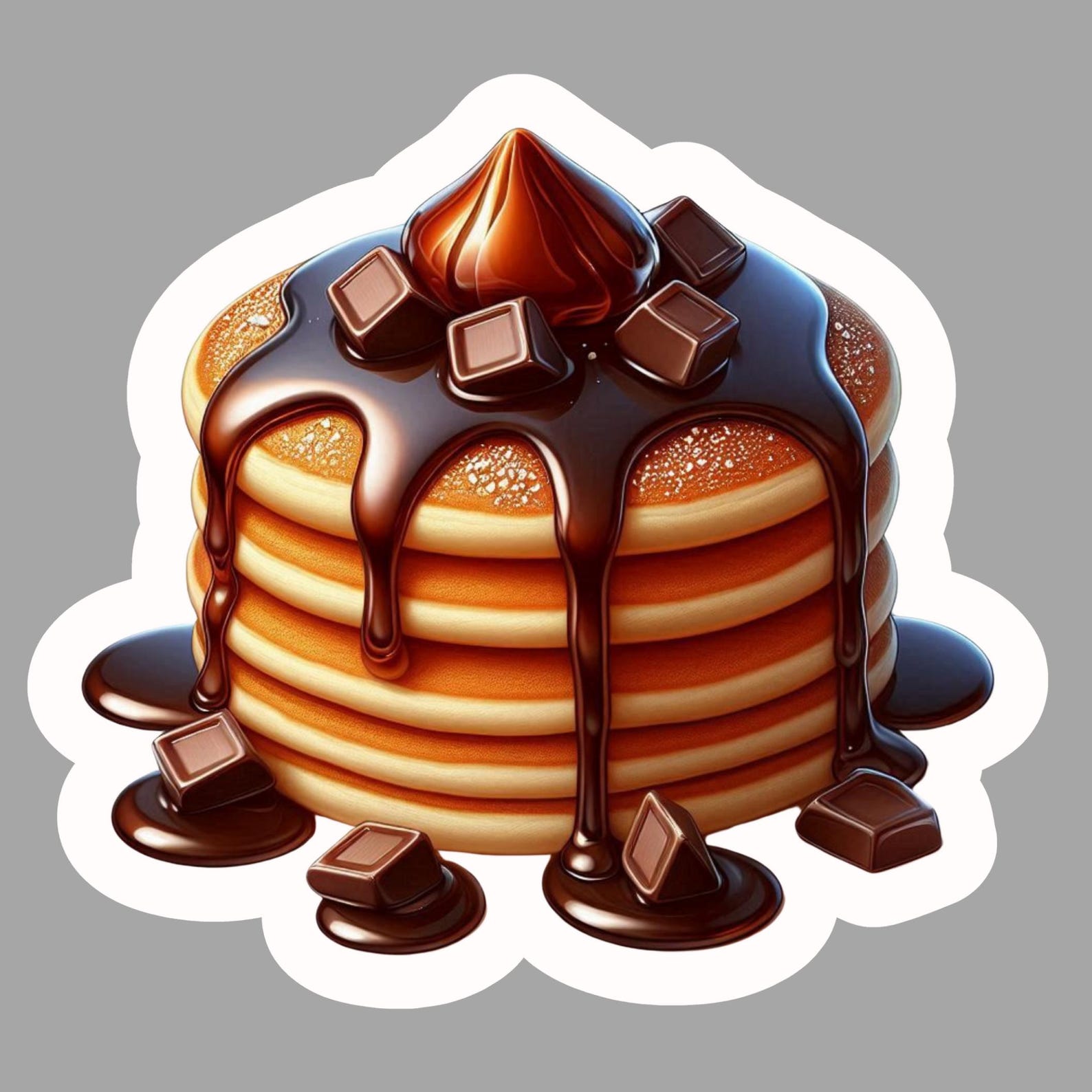 10 Pancakes Sticker Set, High Quality 300 DPI PNG Transparent ...