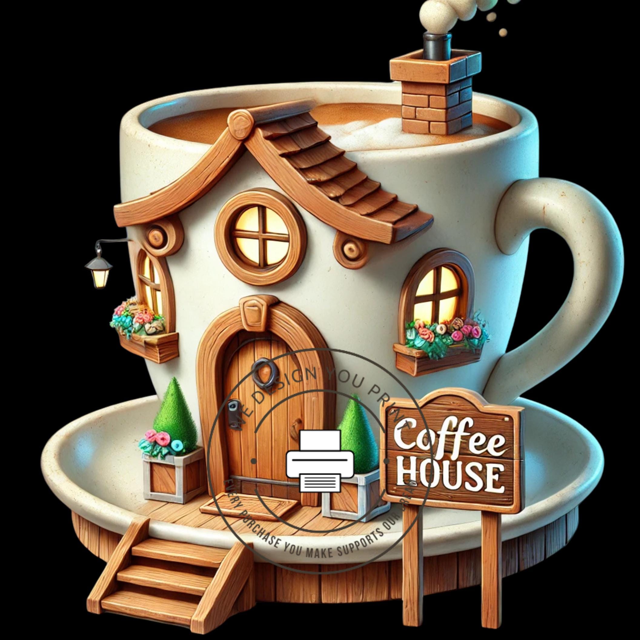 10 Coffee House Clipart PNG, Cafe Shop Digital Images Art, Clip Art Set ...
