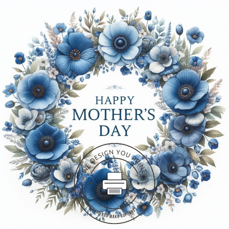 10 Mothers Day Floral Wreath Clipart JPG | Happy Mothers Day PNG ...
