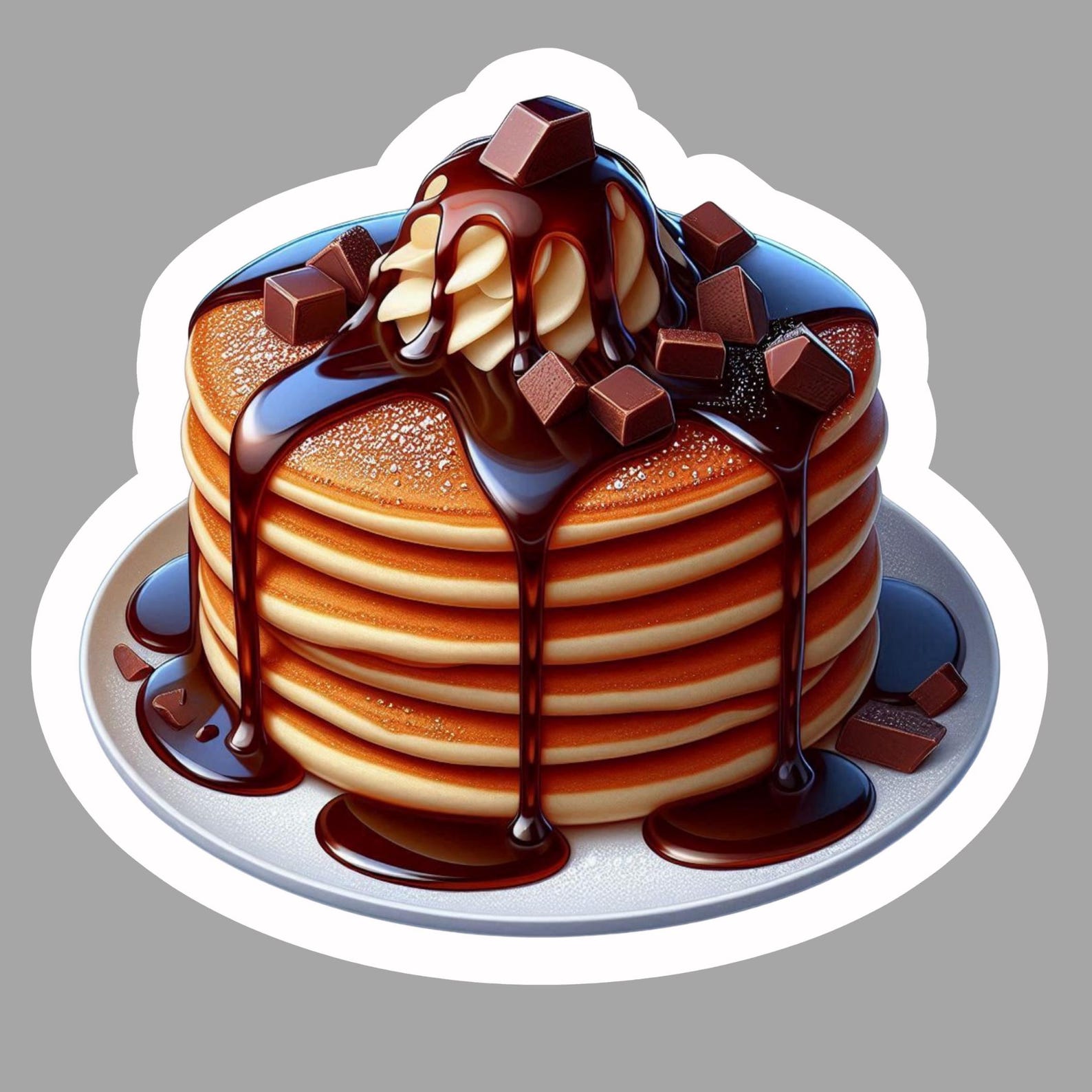 10 Pancakes Sticker Set, High Quality 300 DPI PNG Transparent ...