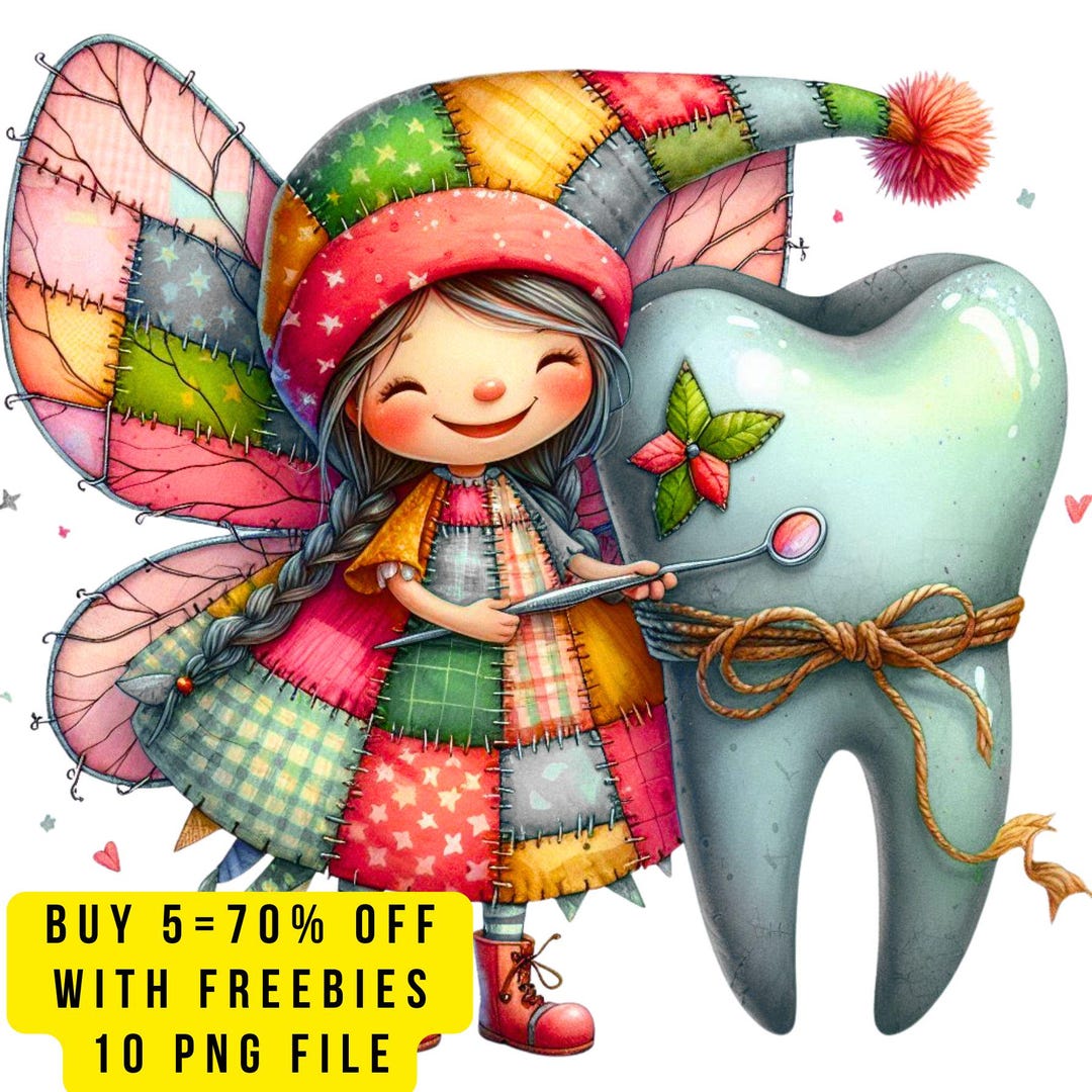 10 Tooth Fairy Clipart PNG, Colorful Whimsical Tooth Fairy Clip Art ...
