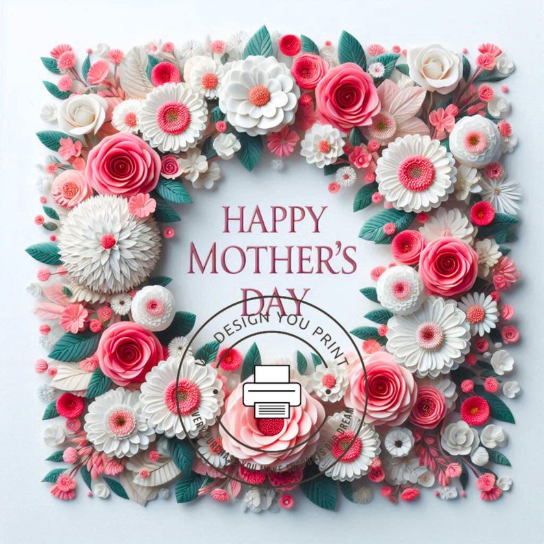 10 Mothers Day Floral Wreath Clipart JPG | Happy Mothers Day PNG ...