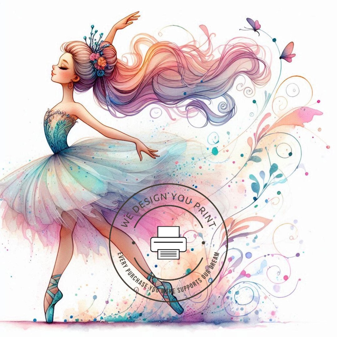 10 Ballerina Clipart JPG, Ballet Girl Clip Art, Ballet Dance Digital ...