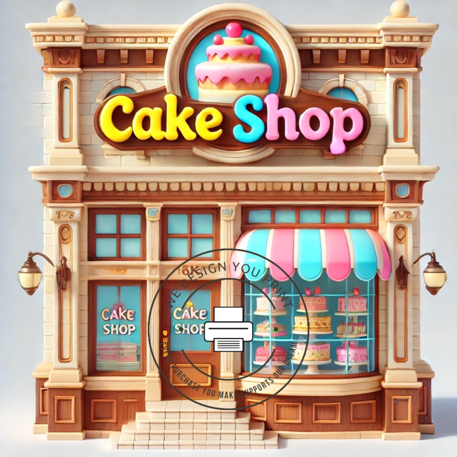10 Cake Shop Storefront Clipart JPG, Cute Cake Shop Clipart, Sweets ...