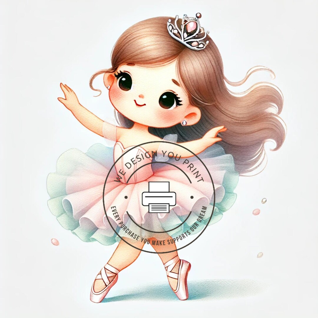 Cute Ballerina Clipart | Ballet Digital Art | Ballerina PNG JPG | Dance ...