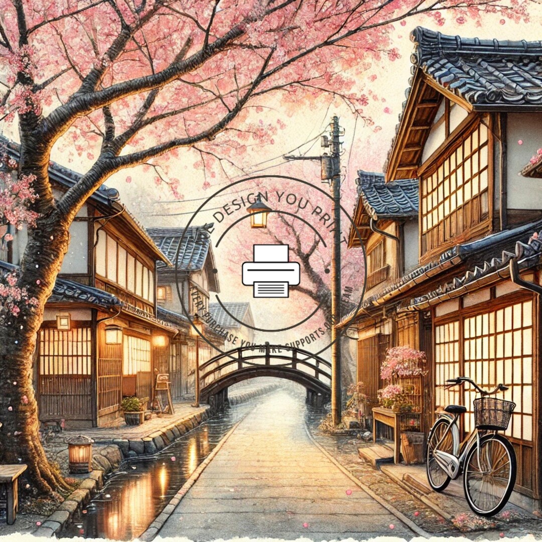 10 Streets of Japan Clip Art Set, High Quality 300 DPI JPG White ...