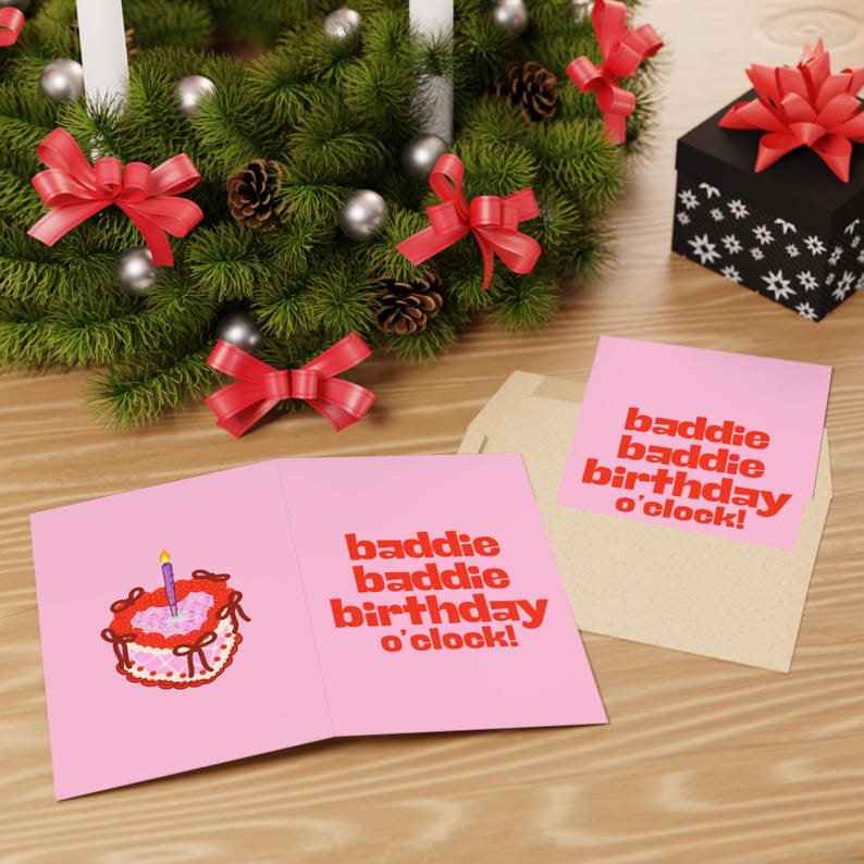 Baddie Birthday Card - Etsy