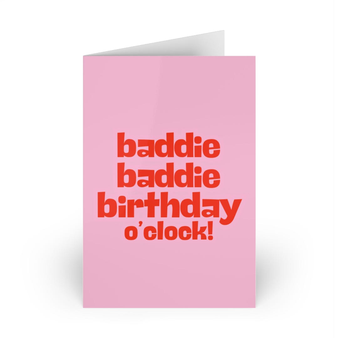 Baddie Birthday Card - Etsy