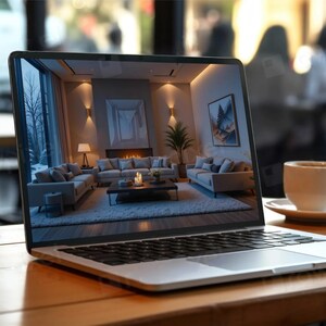 4 Living Room Wallpapers That Are Cto View on Your Digital Device - Etsy