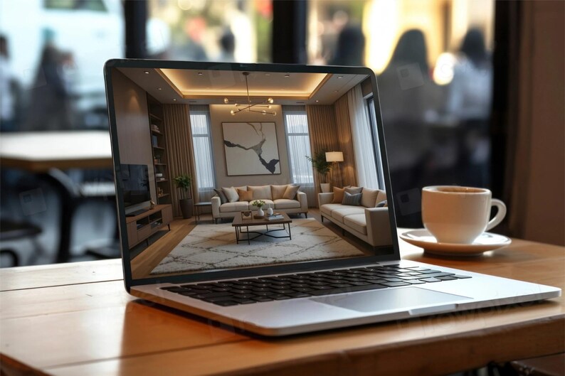 4 Living Room Wallpapers That Are Cto View on Your Digital Device - Etsy