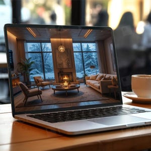 4 Living Room Wallpapers That Are Cto View on Your Digital Device - Etsy