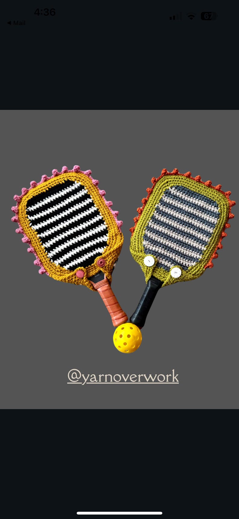 Pickleball Paddle Cover Crochet Pattern - Etsy