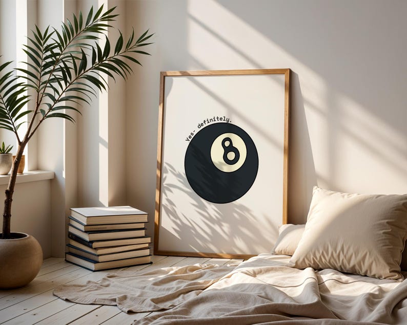 Magic 8 Ball Art Print, Modern Bedroom Poster (digital Download) - Etsy