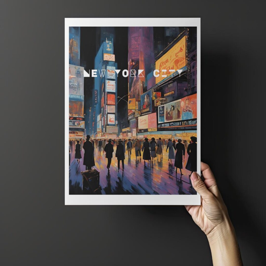 New York City Poster, Times Square Poster, City Wall Art, New York ...