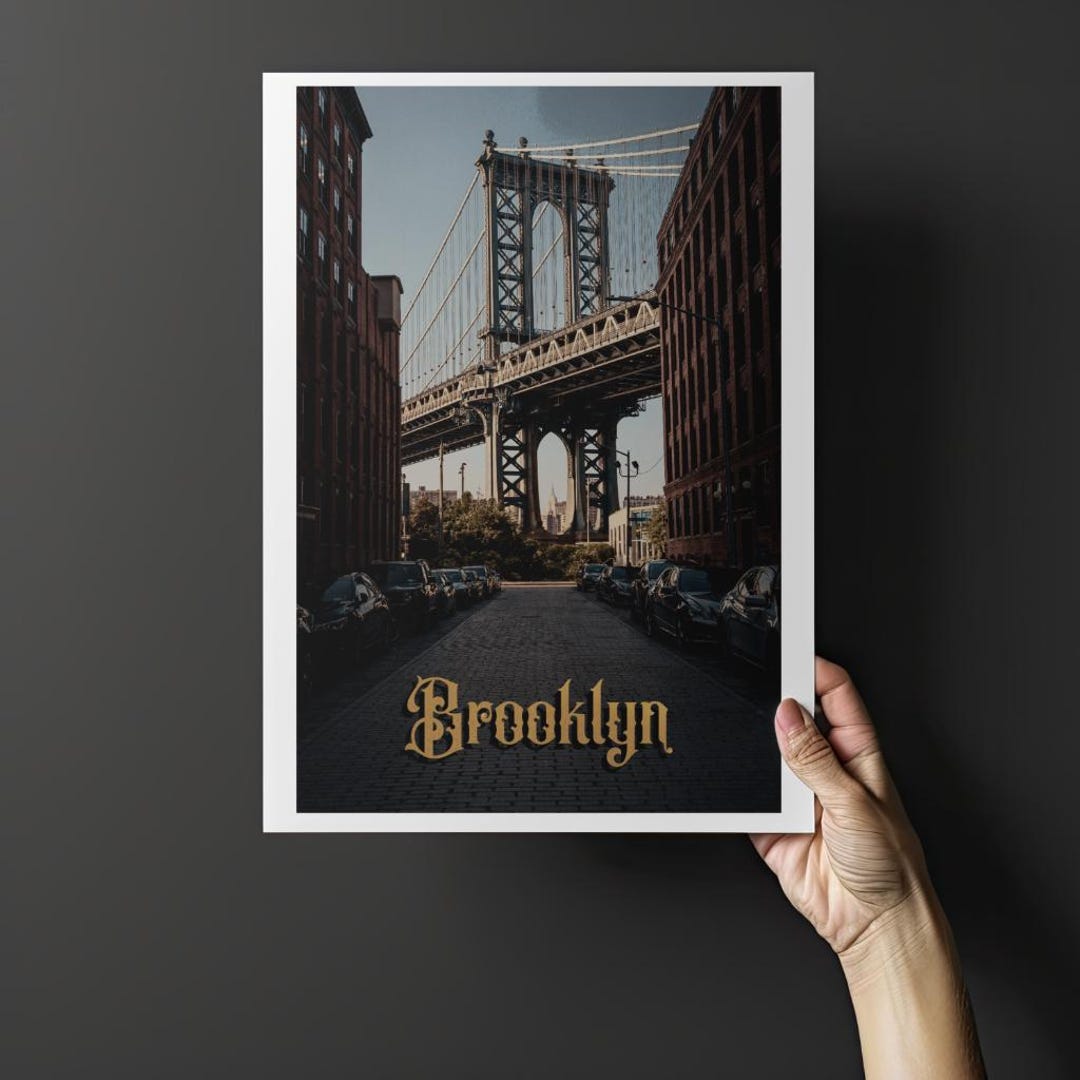New York Poster, Brooklyn Wall Art, Vintage NY Print, Brooklyn Decor ...