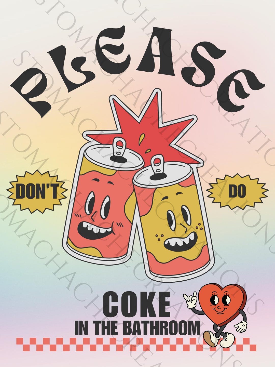 COKE Funny Digital Poster Print - Etsy