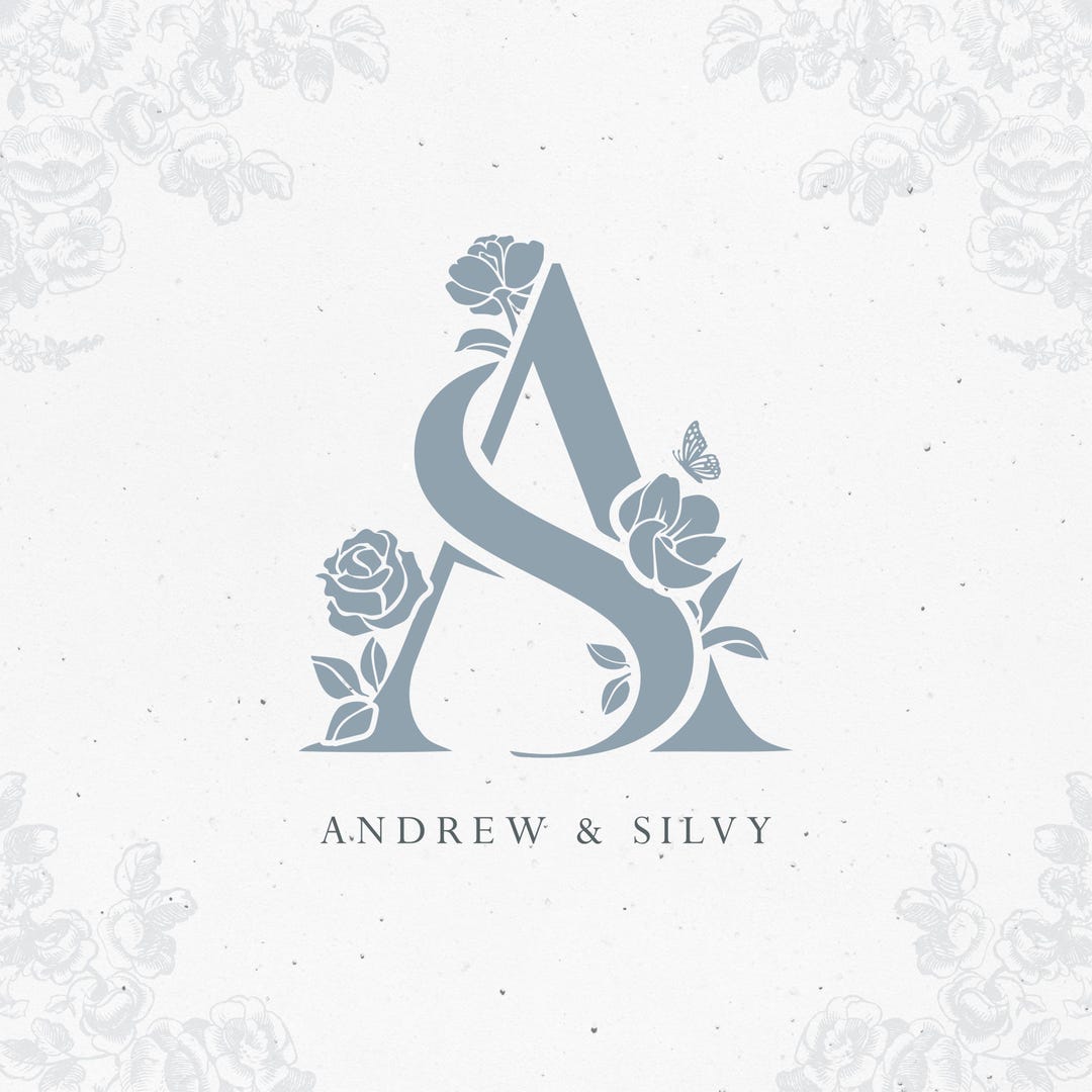 Initial Logo, Monogram Digital Download, Wedding Logo, Monogram Digital ...