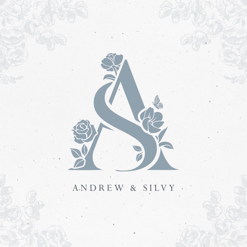 Initial Logo, Monogram Digital Download, Wedding Logo, Monogram Digital ...