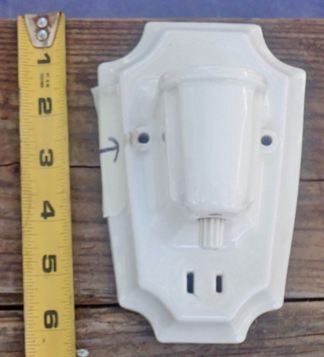 Antique Vintage Bathroom Art Deco White Wall Mount Porcelain Light ...