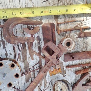 60 Assorted Pieces of Vintage Rusted Metal Industrial Salvage Rusty ...