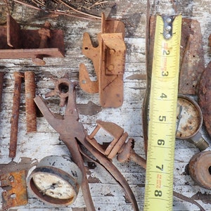 60 Assorted Pieces of Vintage Rusted Metal Industrial Salvage Rusty ...