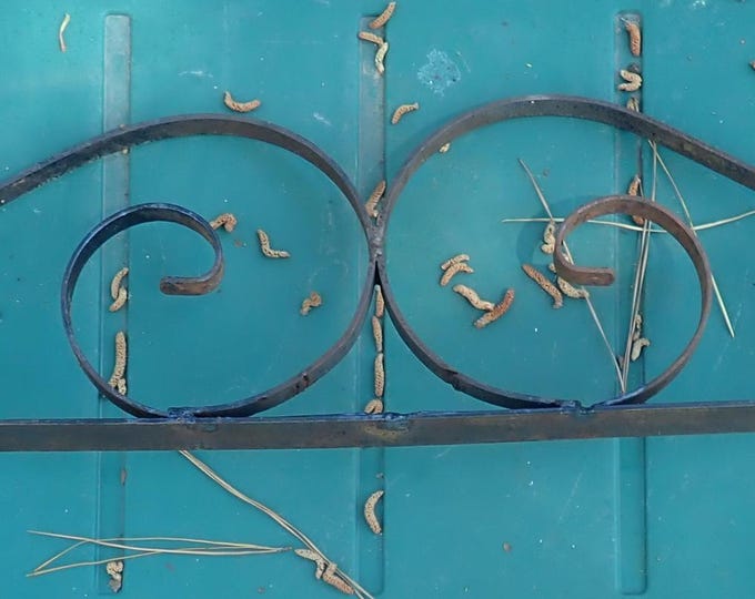 Antique Metal for Garden Gate Topper Entryway Fence Yard Decor 36" Long ...