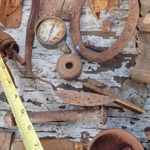 60 Assorted Pieces of Vintage Rusted Metal Industrial Salvage Rusty ...