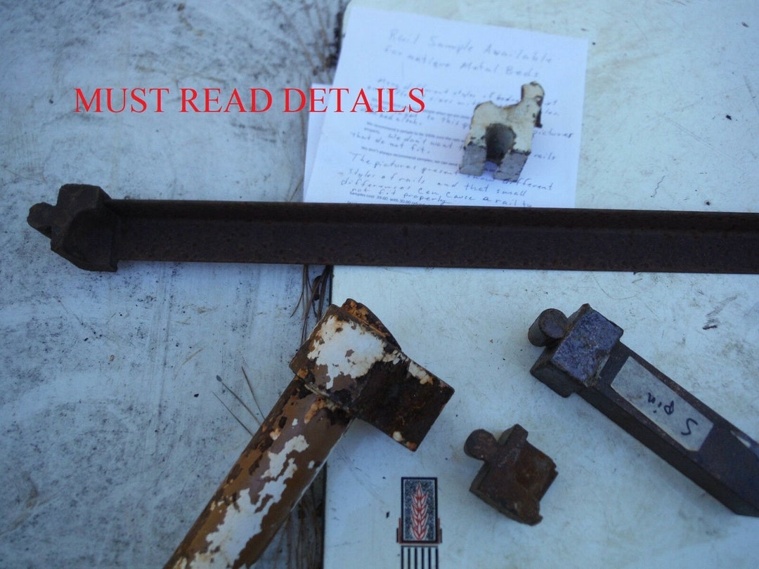 BED RAIL SAMPLE for Vintage Iron Brass Beds "sample is to Test Fit, Not ...