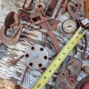 60 Assorted Pieces of Vintage Rusted Metal Industrial Salvage Rusty ...