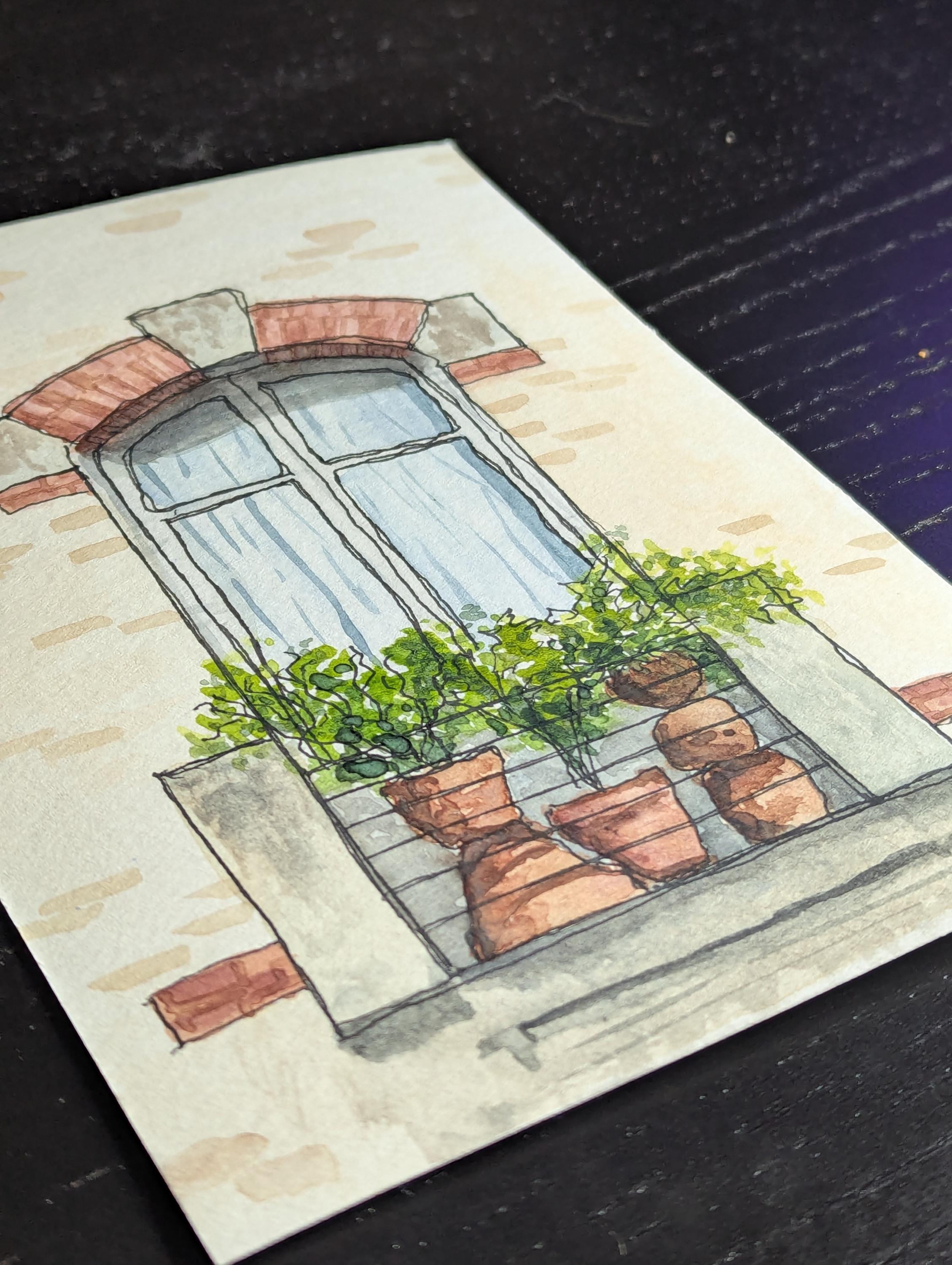 French Window Watercolor Painting | Print From Original Artwork 5x7 - Etsy