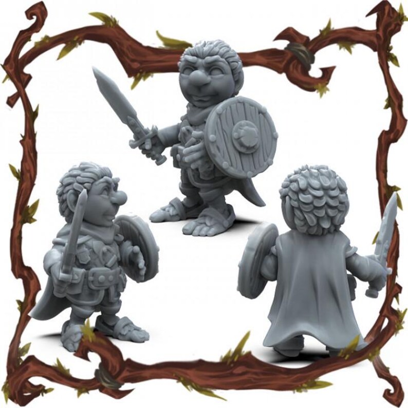 Hobling Hero Resin 3D Printed Miniature 28mm Tabletop Dungeons Dragons ...
