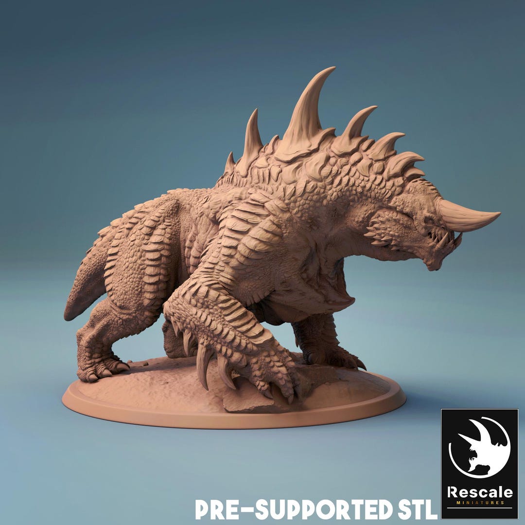 Stygian Guard Hound Miniature 3D Printed Resin Dragon-hound Hybrid ...