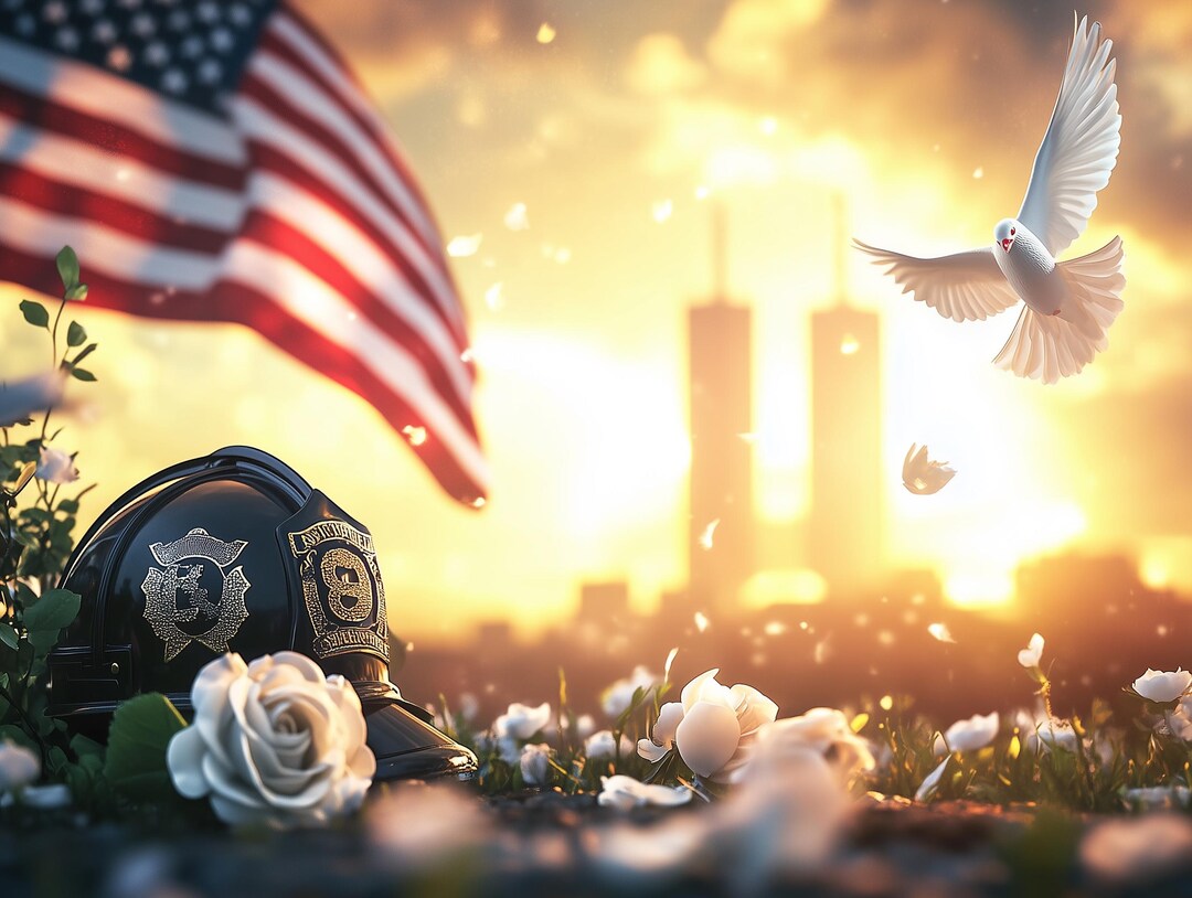 9/11 Memorial – Never Forget Tribute Art, Twin Towers Remembrance Print ...