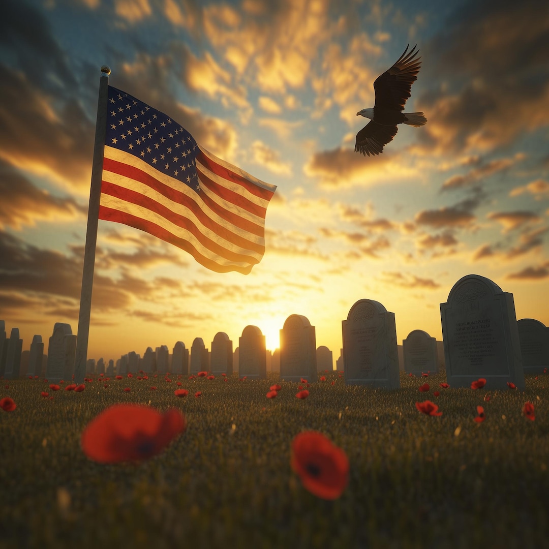 Memorial Day Digital Download – Patriotic USA Flag Tribute, Military ...