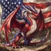 Patriotic Dragon Digital Download - USA Flag Fantasy Art, Fire ...