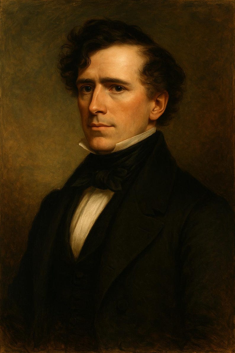 Franklin Pierce Portrait Art Print, 14th US President Wall Decor ...
