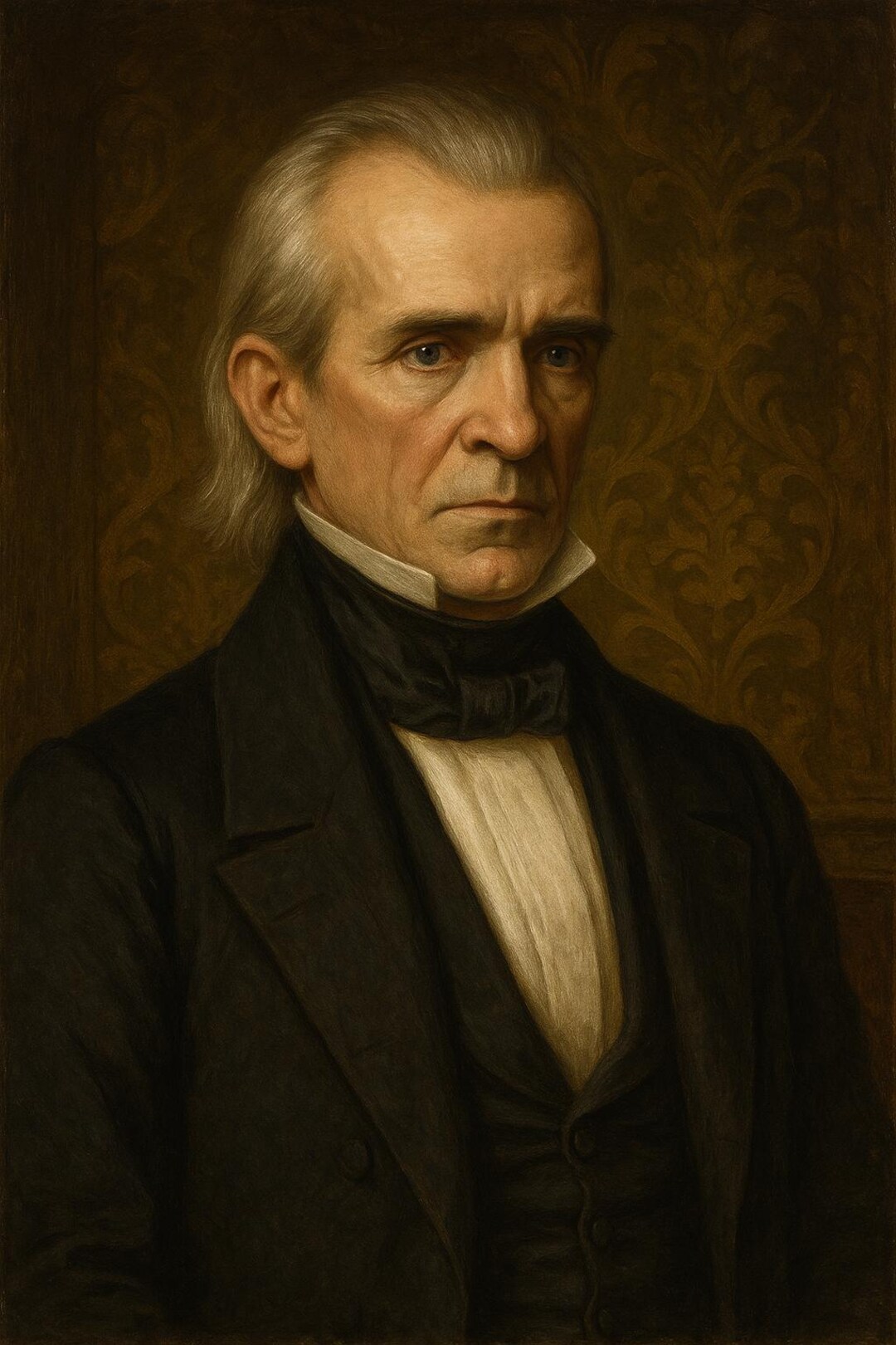 Vintage James Polk Portrait: Historical Americana Art Print (digital ...