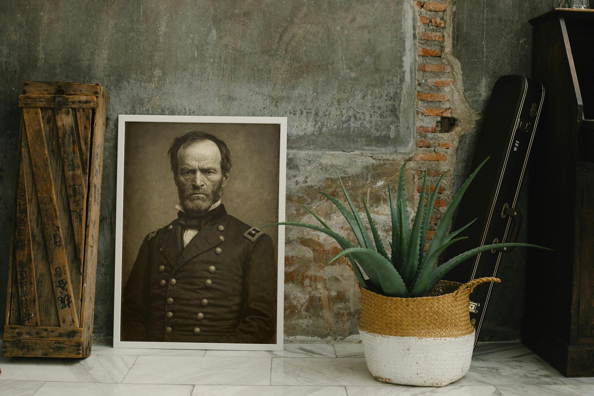 General Sherman Portrait: Vintage Civil War Union General Art (digital ...