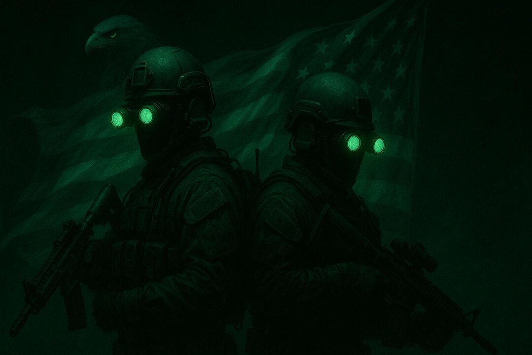 Night Vision Special Ops Art Print: American Flag, Eagle (digital ...