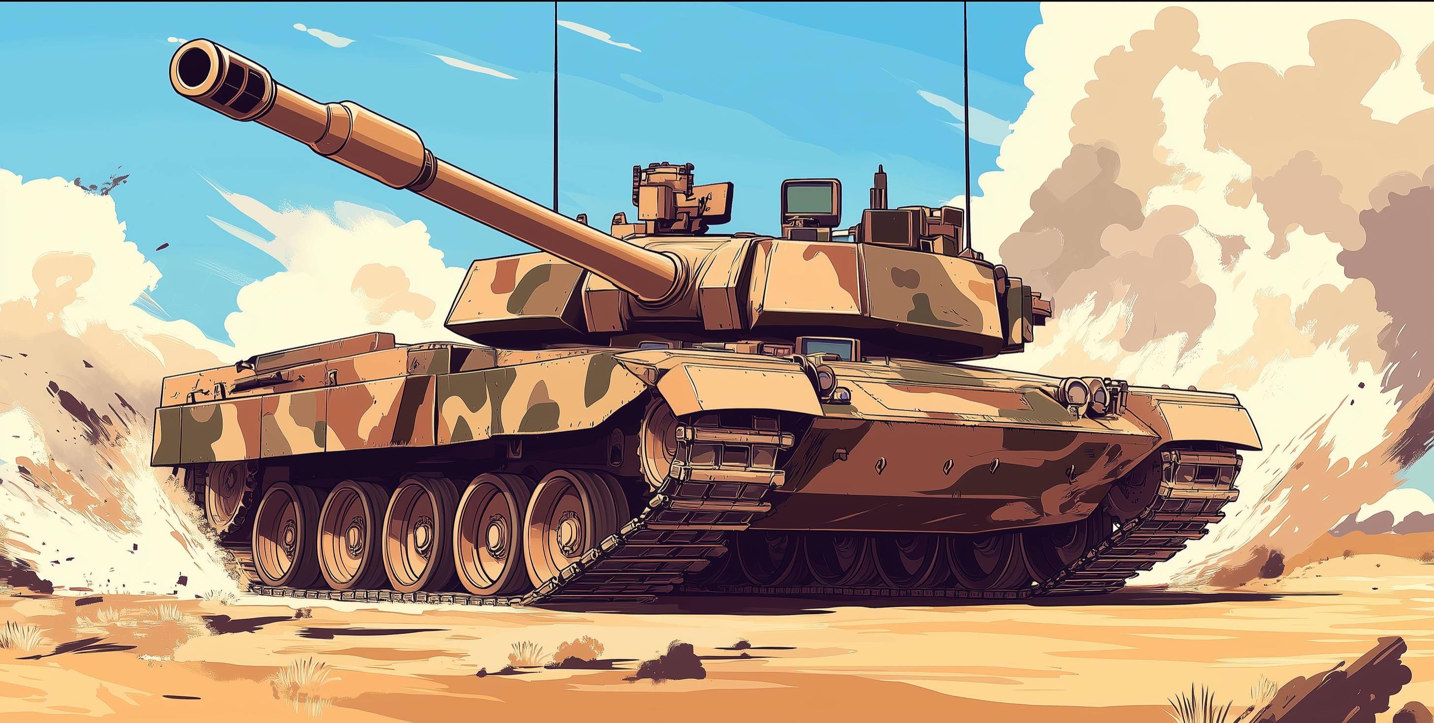 Cartoon M1 Abrams Tank Art: Fun US Army Illustration (digital Download ...