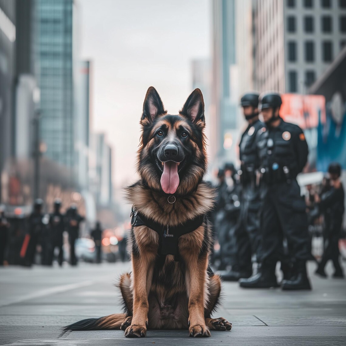 Police K9 German Shepherd Art: Law Enforcement Tribute (digital ...